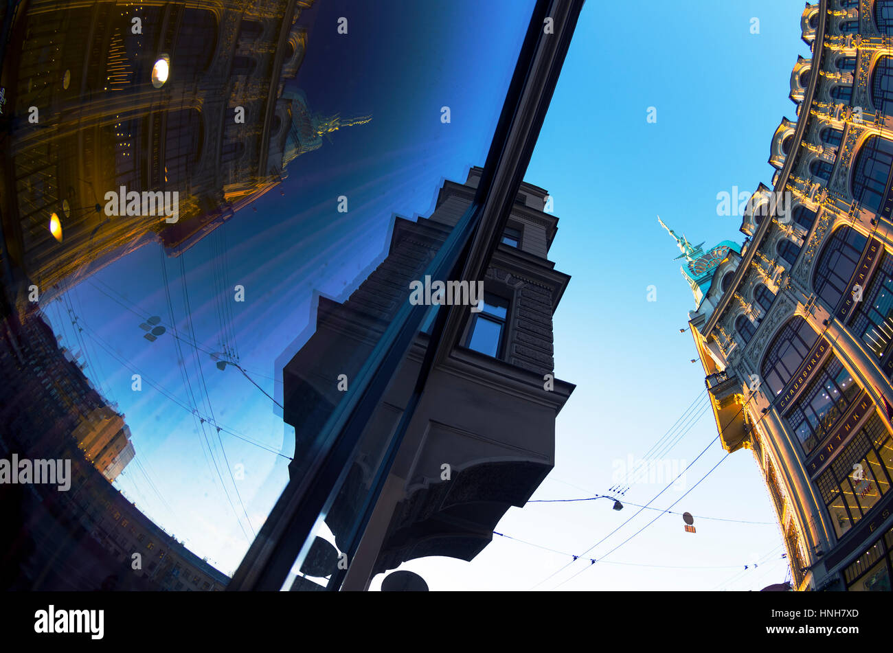 Fish eye lens city hi-res stock photography and images - Alamy