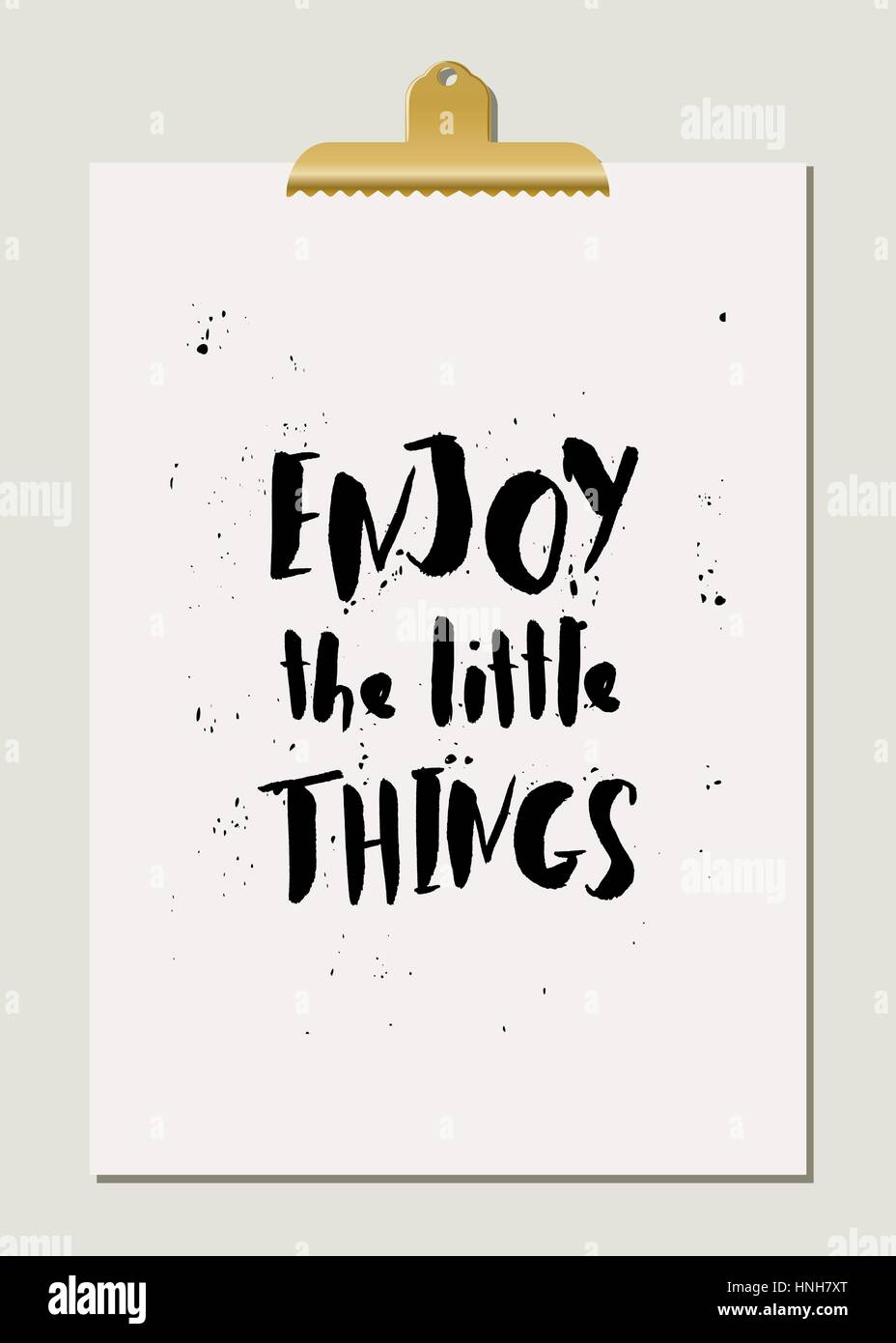 Enjoy the Little Things - inspirational quote poster design. Hand ...