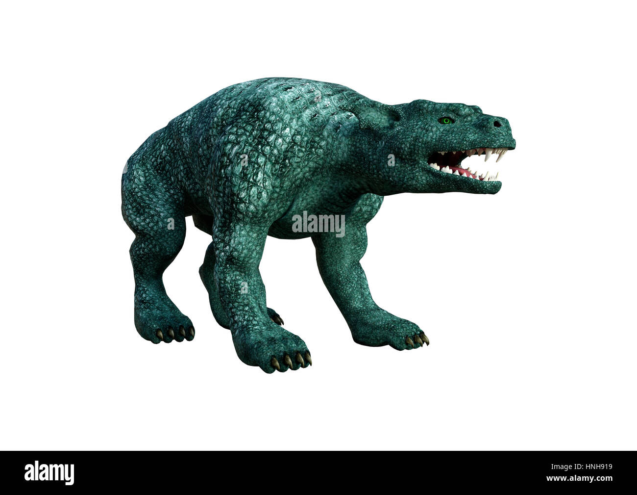 3D rendering of a fantasy gargoyle hound isolated on white background ...