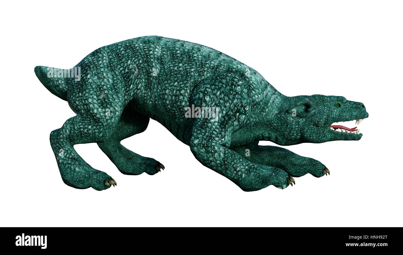 3D rendering of a fantasy gargoyle hound isolated on white background ...