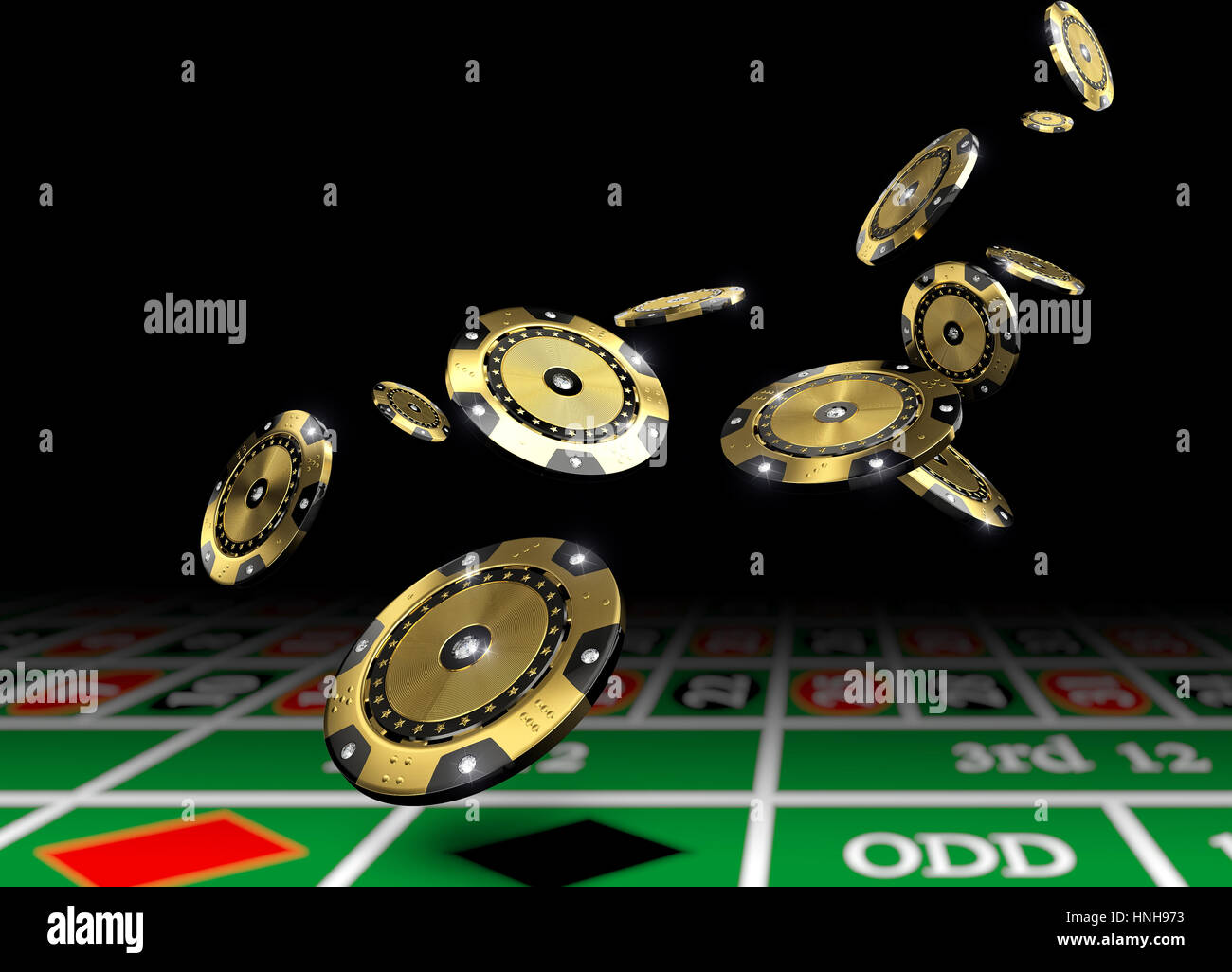 luxury casino chip gold and diamond 3d rendering image Stock Photo - Alamy