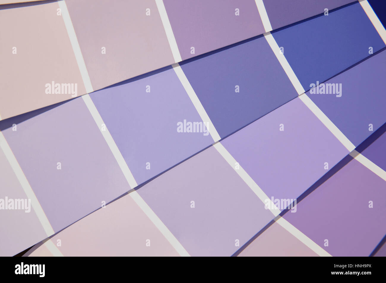 Card color palette in purple tones. Horizontal Stock Photo - Alamy