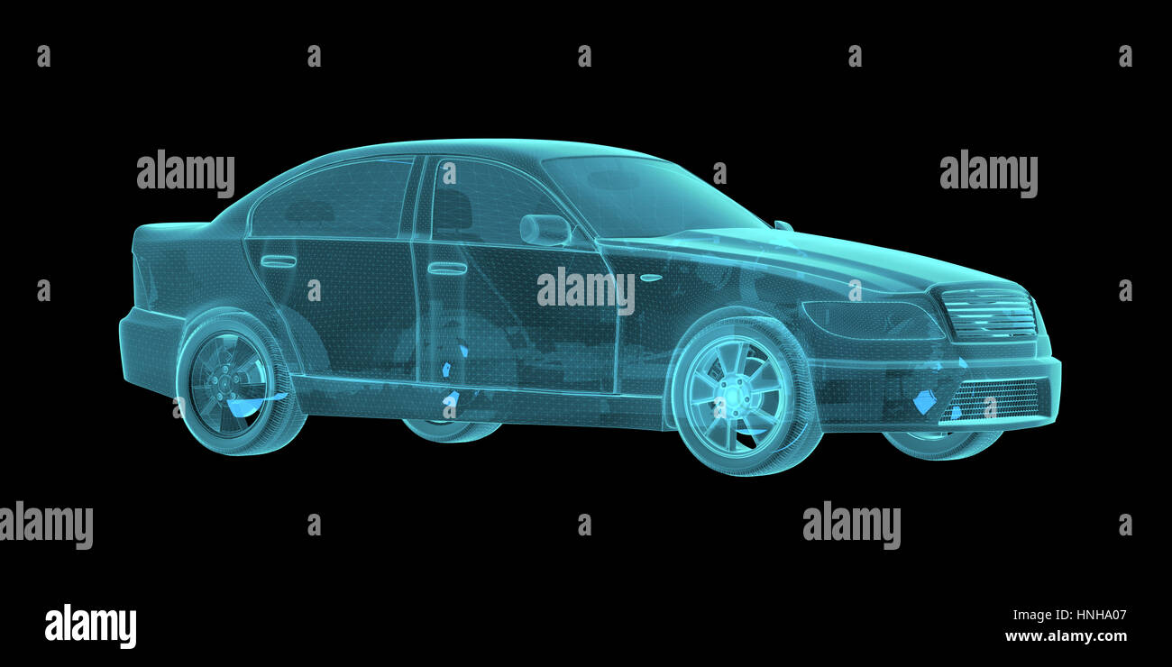 Car hologram wireframe hi-res stock photography and images - Alamy