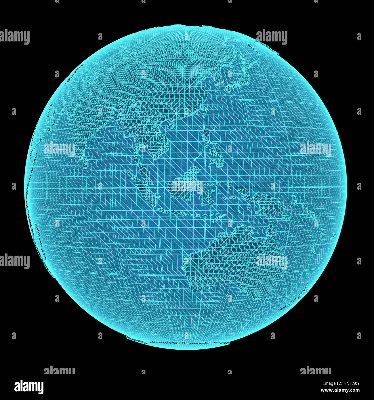 Earth hologram on black background Stock Photo - Alamy