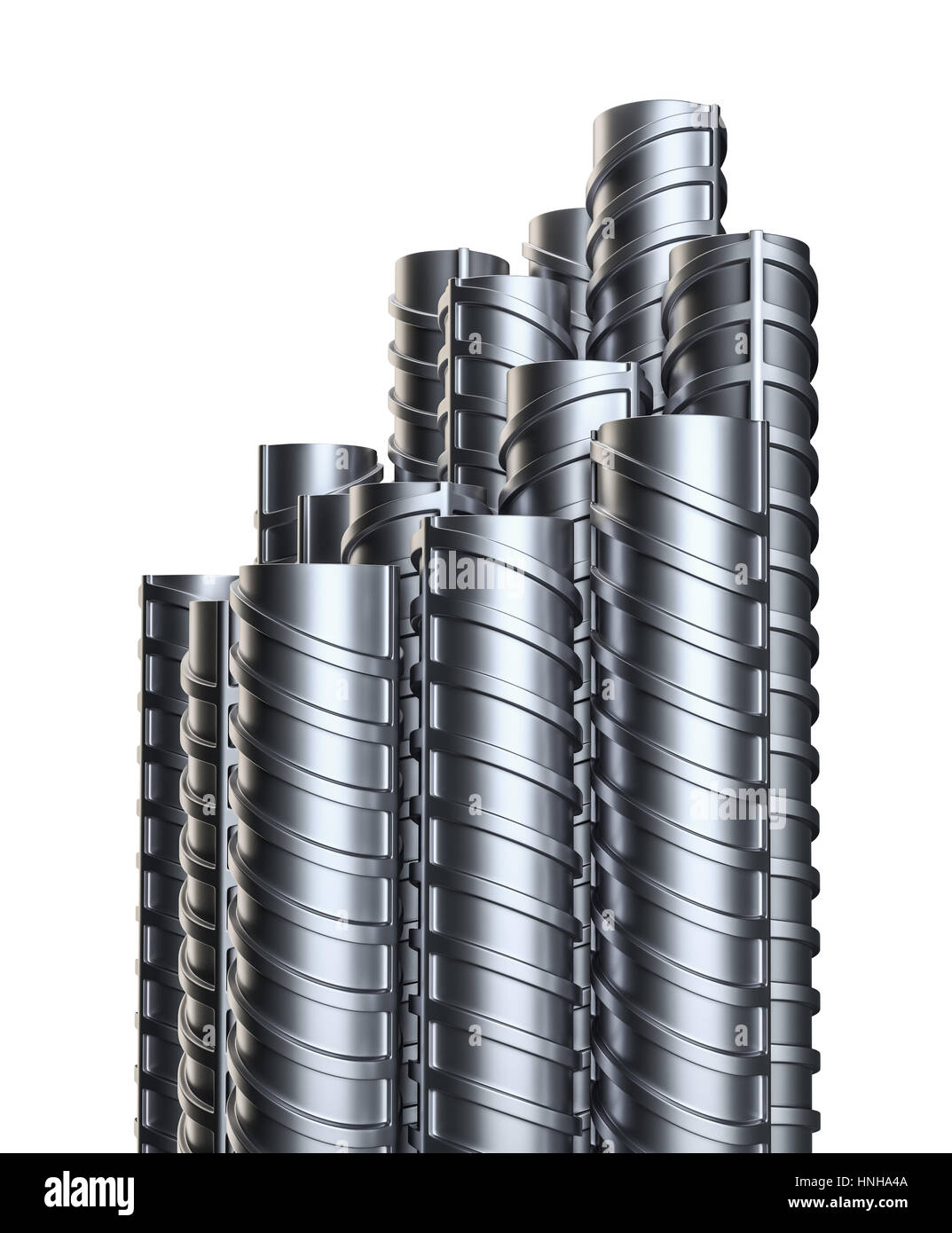 Steel reinforcements. Isolated on white Stock Photo - Alamy