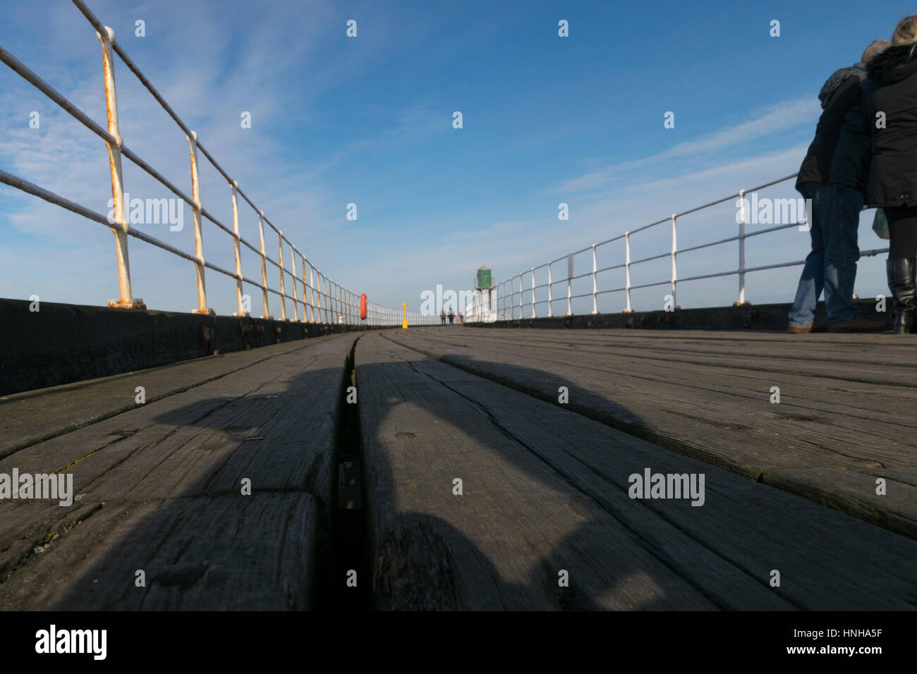 boardwalk on pier whitby Stock Photo - Alamy