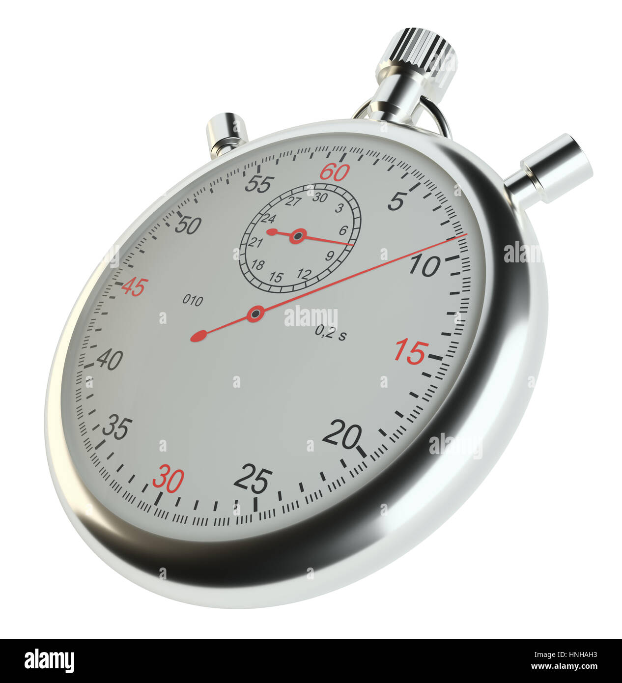 Stopwatch. Isolated on white Stock Photo - Alamy
