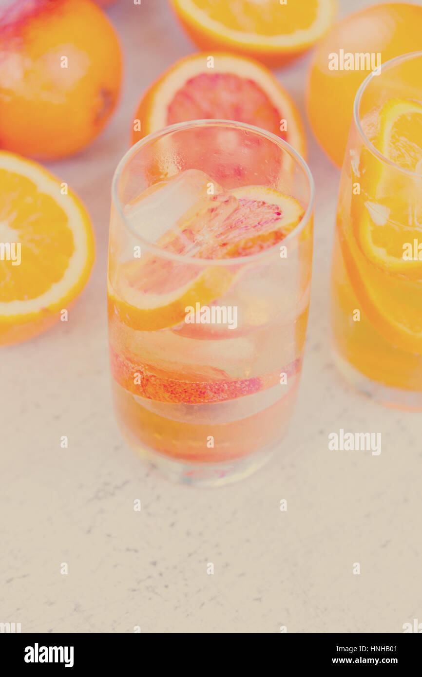 Summer citrus drinks Stock Photo - Alamy
