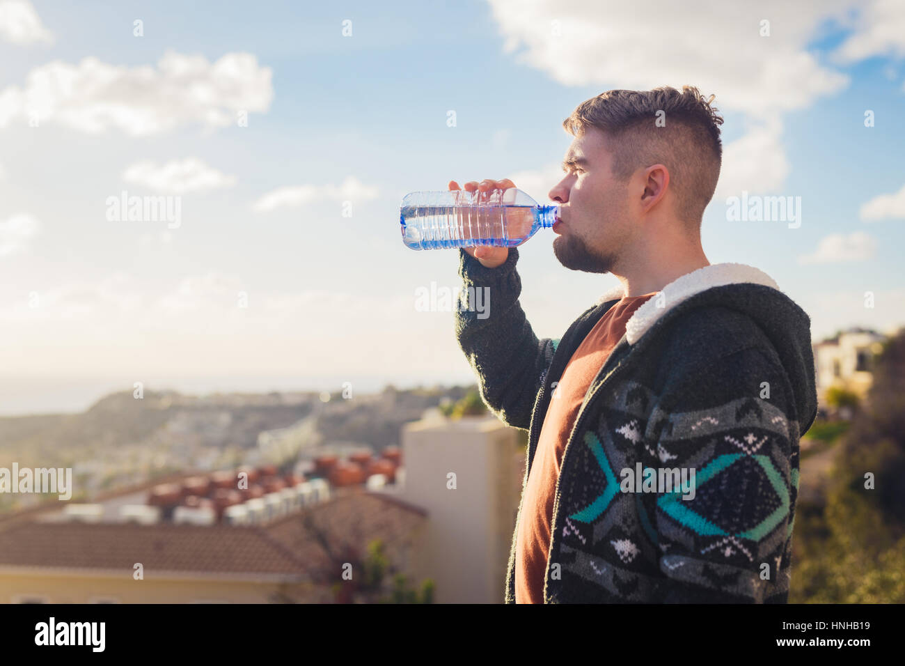 man drinking water Stock Photo - Alamy