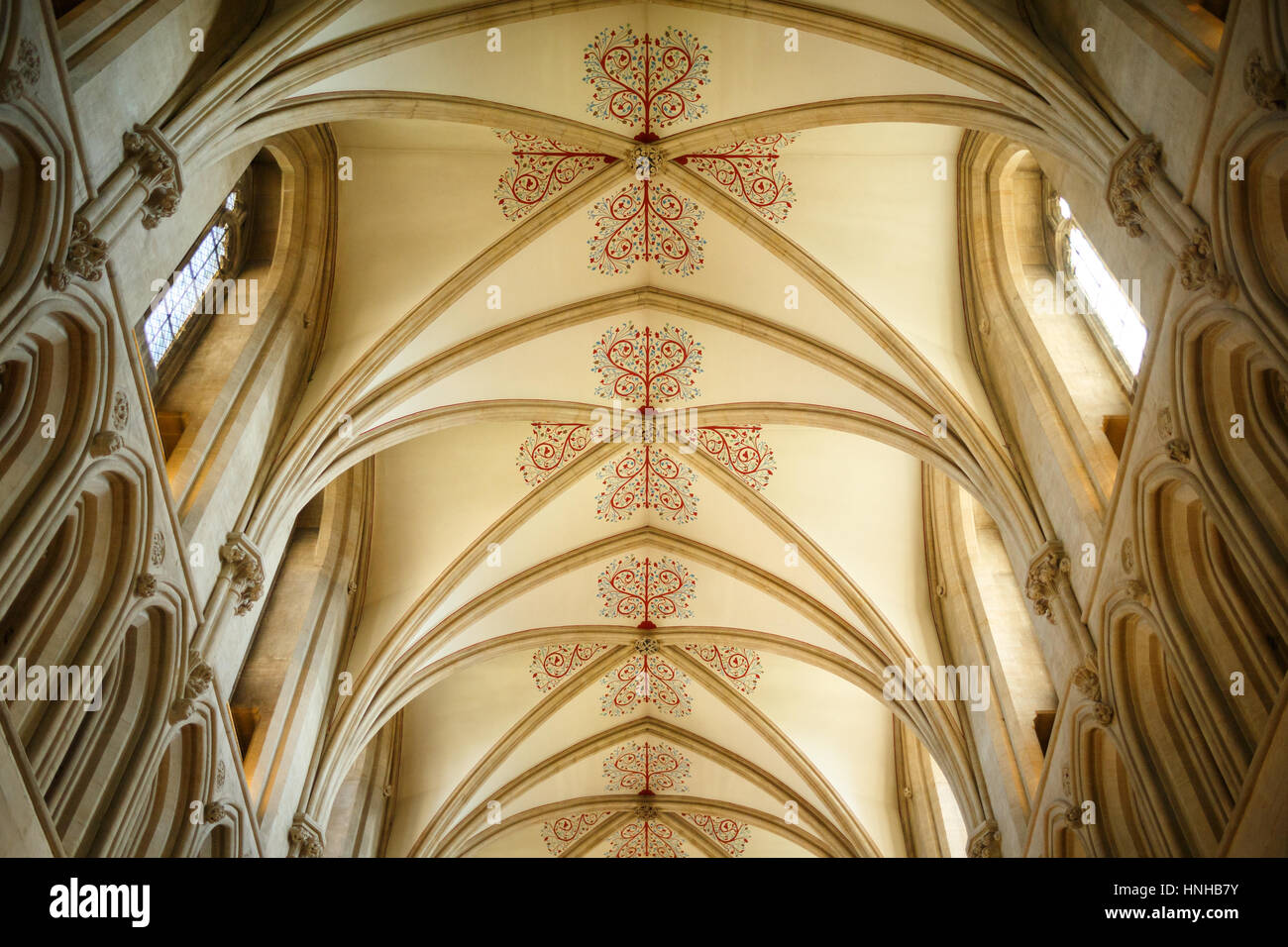 Wells cathedral roof structure hi-res stock photography and images - Alamy