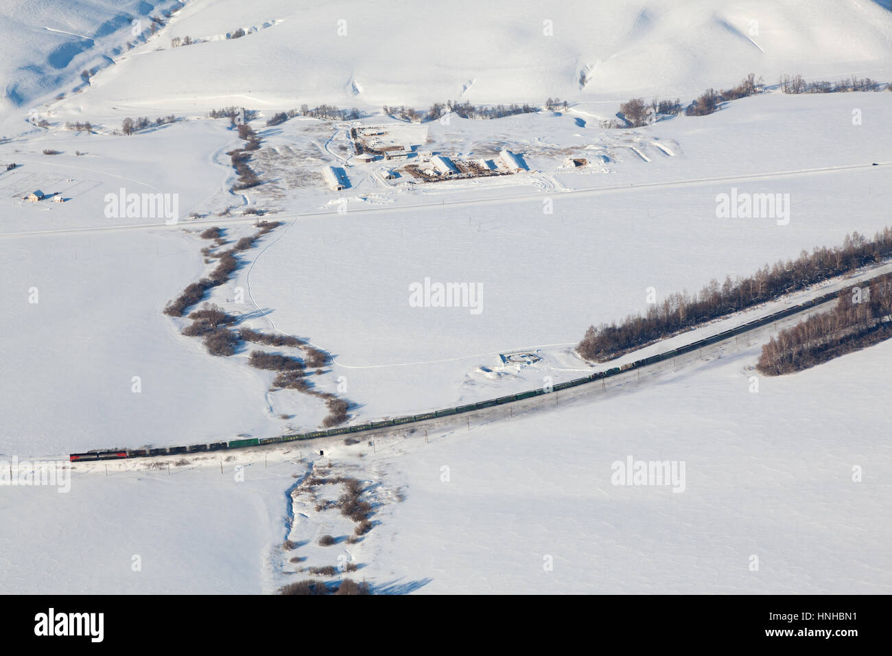 Railway track top view hi-res stock photography and images - Alamy