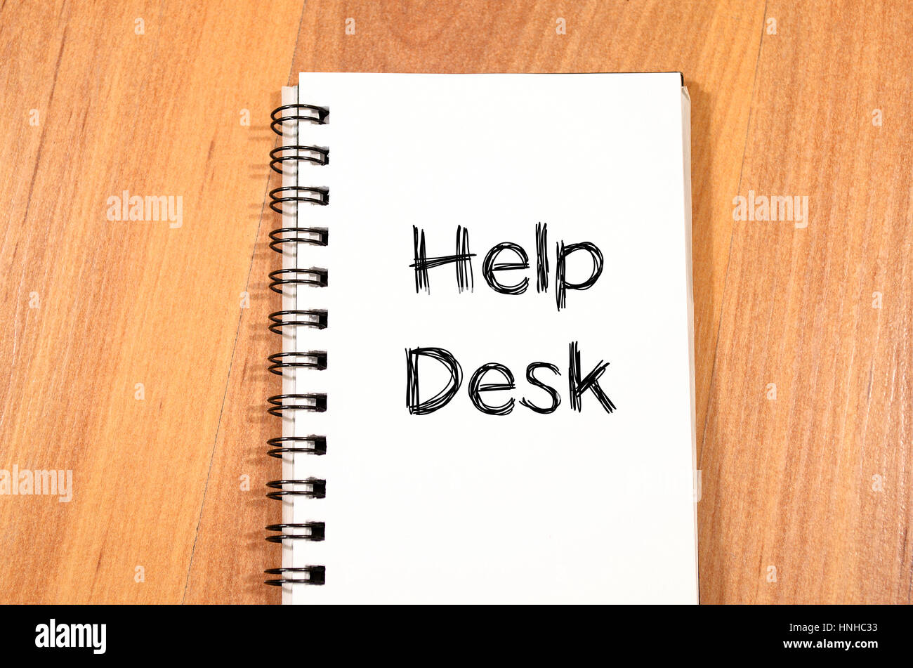 Help desk text concept write on notebook Stock Photo - Alamy