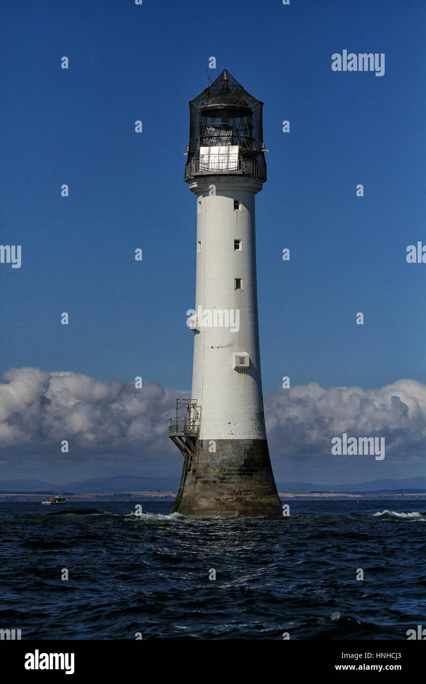 Bell rock lighthouse with reef just visible off the arbroath hi-res ...