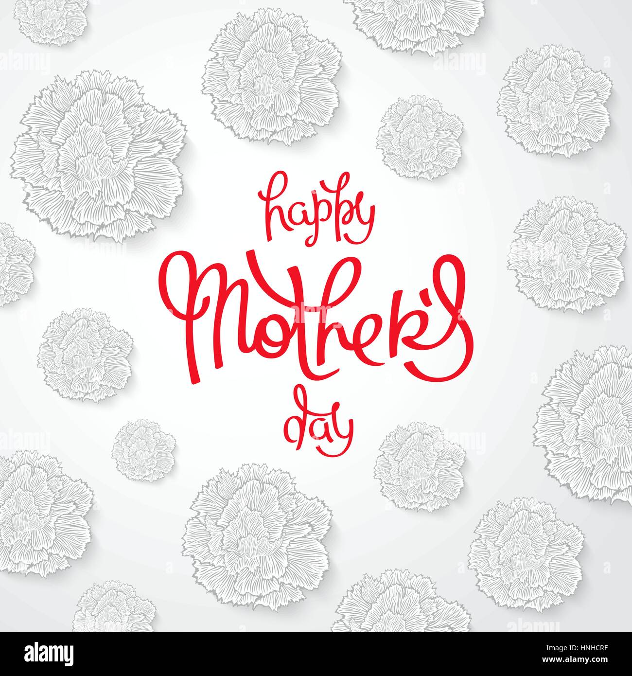 Beautiful White Carnation Stock Vector Images Alamy