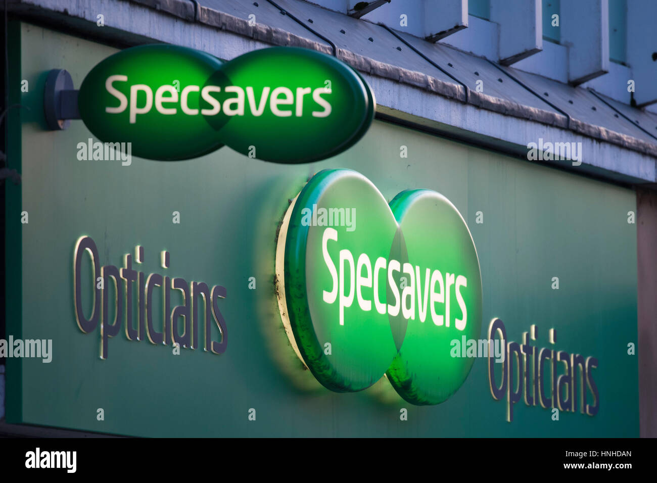 Specsavers opticians store sign logo Stock Photo - Alamy