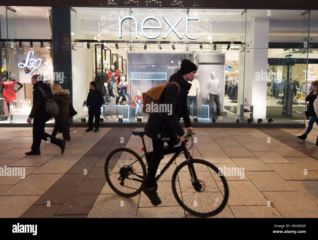 Next store sign logo Stock Photo - Alamy