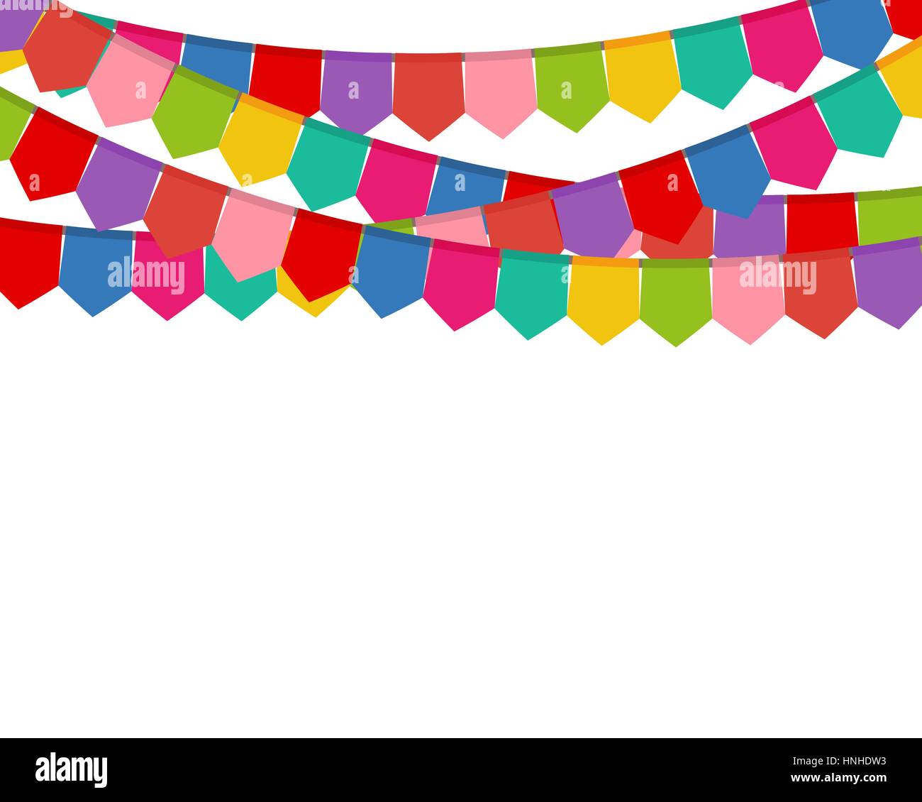 Triangle flags on a string hi-res stock photography and images - Alamy