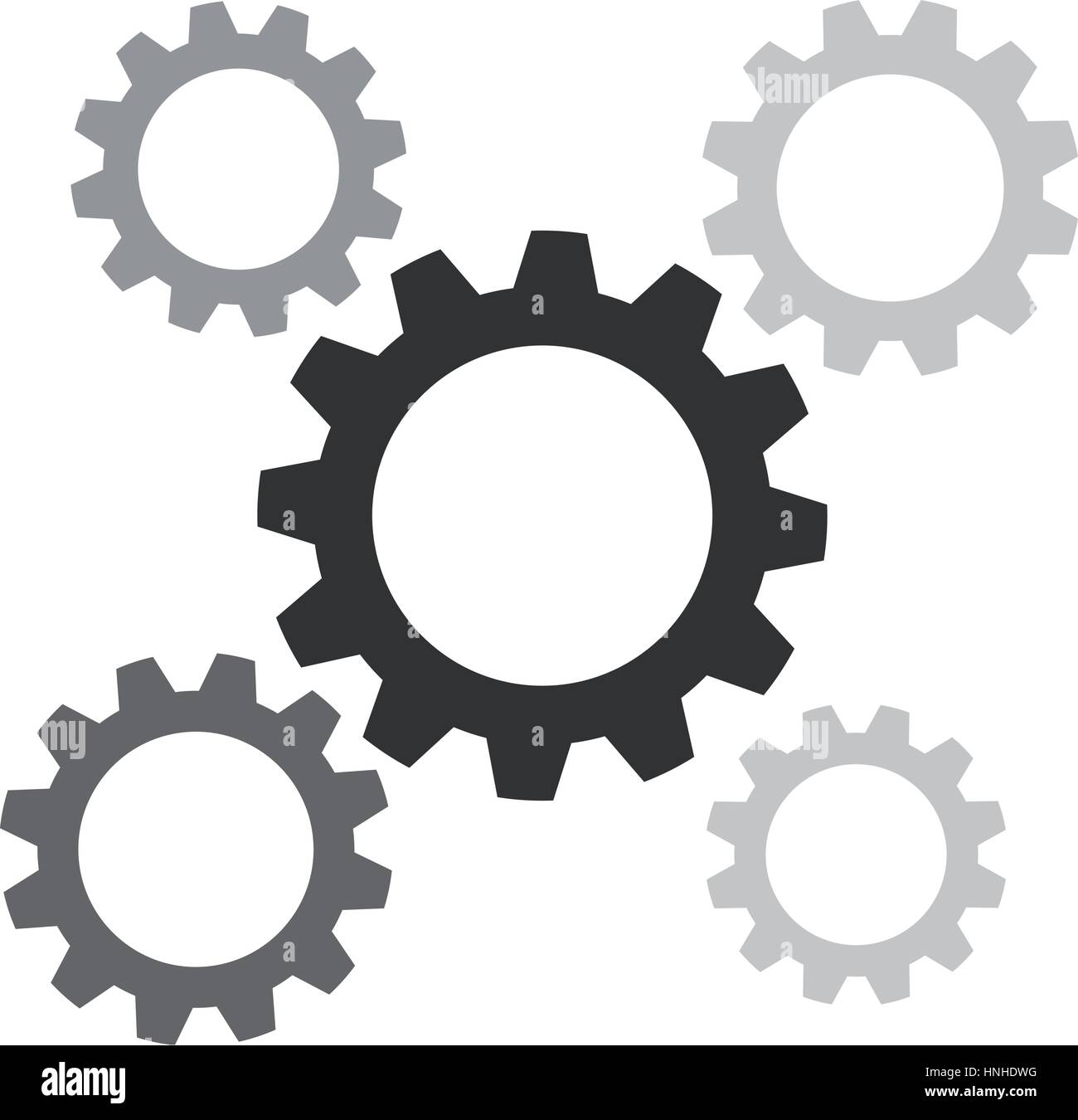 Gears on a white background Stock Vector Image & Art - Alamy