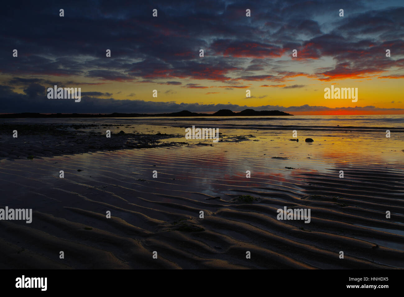 Sunset, Rhosneigr Beach, Anglesey Stock Photo - Alamy
