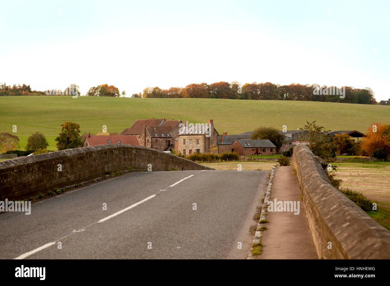 British Farm House. A small historical farm settlement that has endured ...