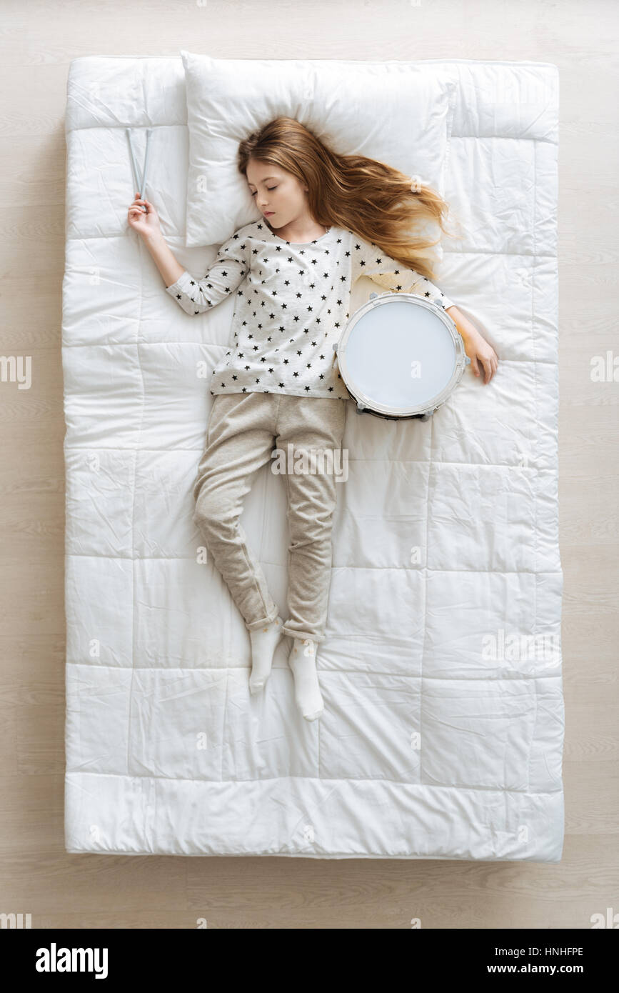 Adorable pretty lady having a nap Stock Photo - Alamy