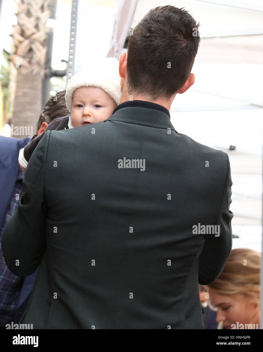 Los Angeles, CA, USA. 10th Feb, 2017. Dusty Rose Levine, Adam Levine at ...