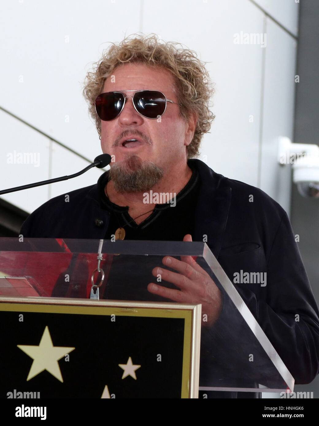 Sammy Hagger at the induction ceremony for Star on the Hollywood Walk ...