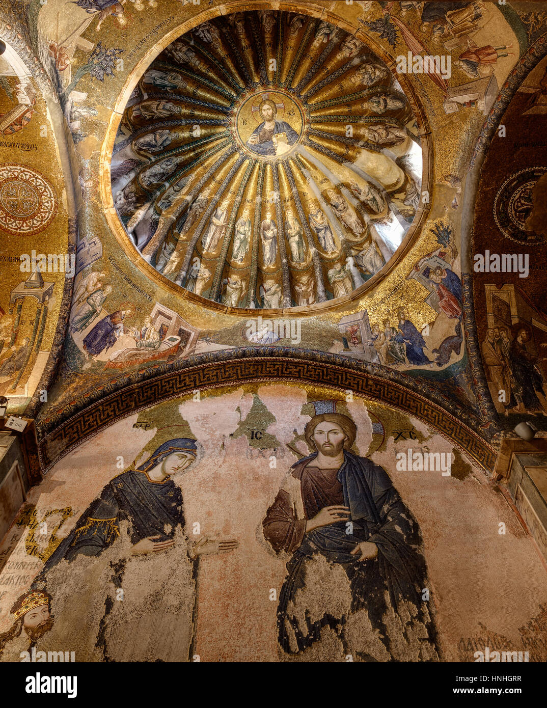 Ancient mosaics of Jesus Christ and his disciples adorn one of the ...