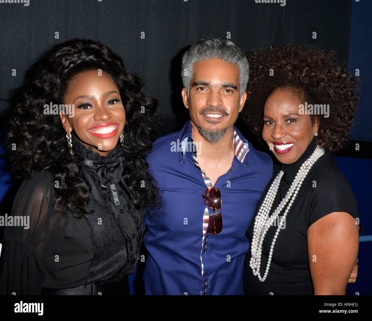 LOS ANGELES, CA- FEBRUARY 12: Teyonah Parris, Sol aponte, Pauletta ...