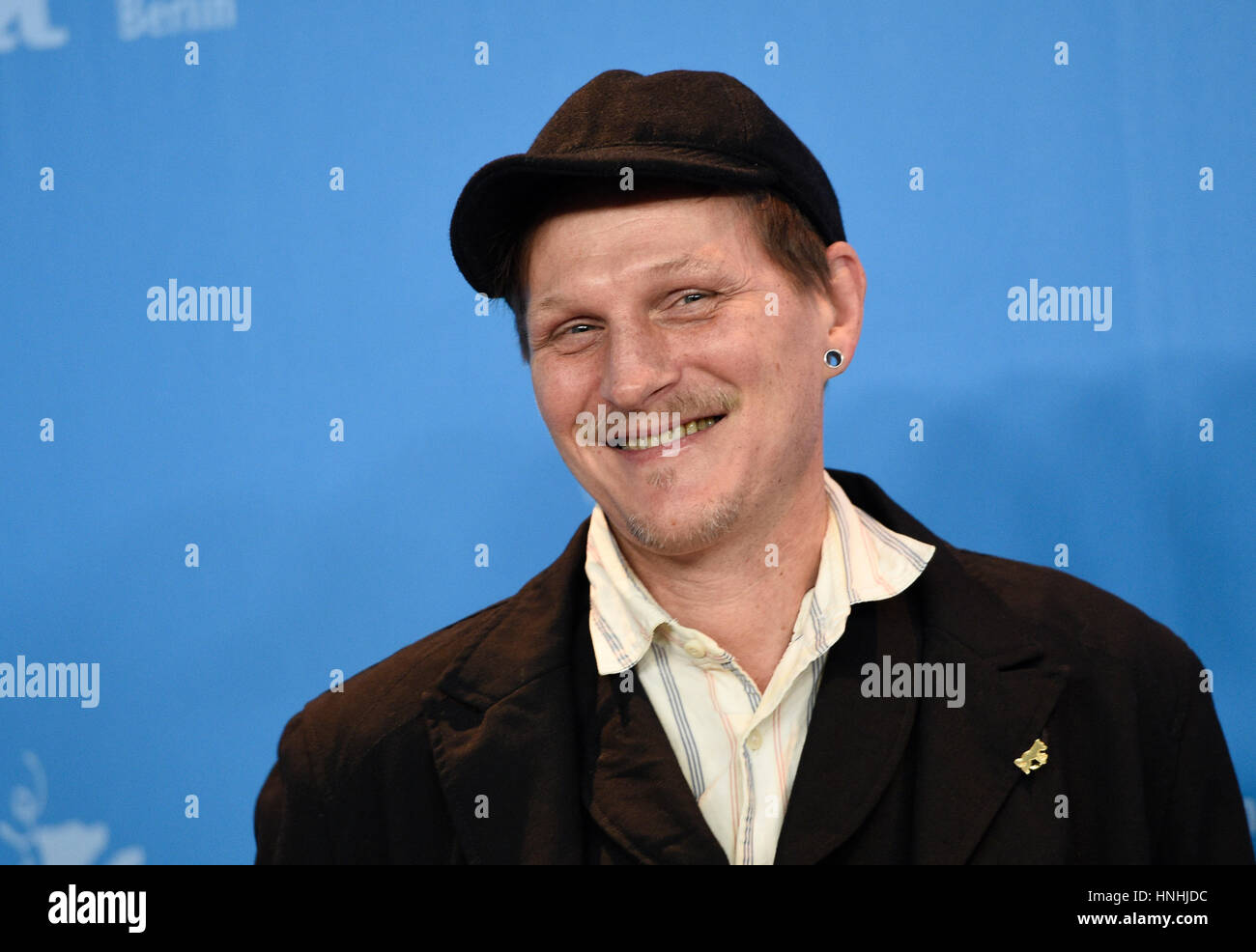 The actor Georg Friedrich speaks during the photo call of the film ...