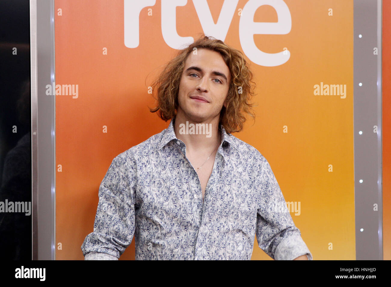 Singer Manel Navarro during his presentation as a Spain contestant for ...