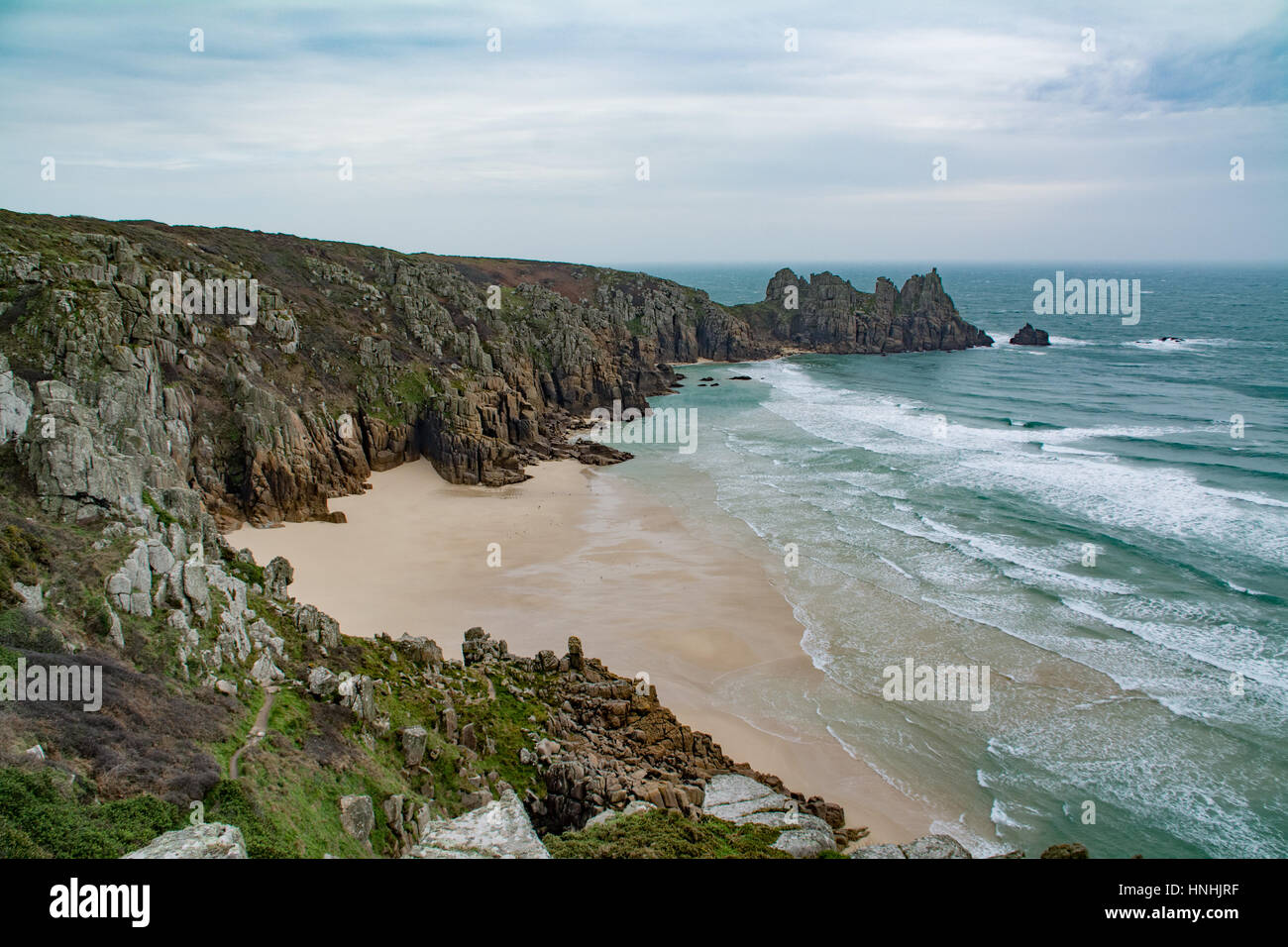 Treen, Cornwall, UK. 13th Feb 2017. UK Weather. Temperatures up to 12 ...