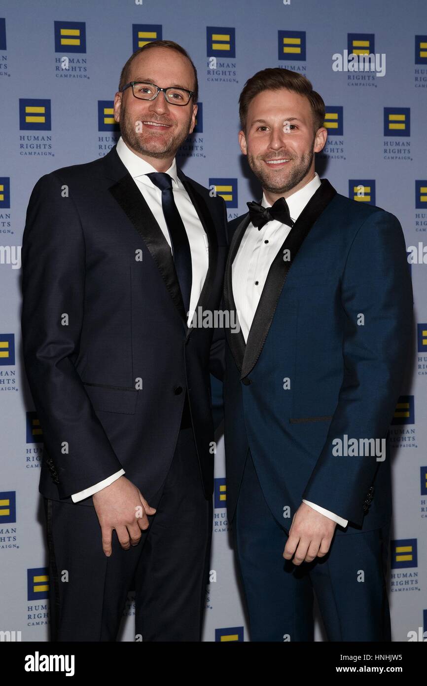 New York, NY, USA. 11th Feb, 2017. Chad Griffin, Charlie Joughin at ...