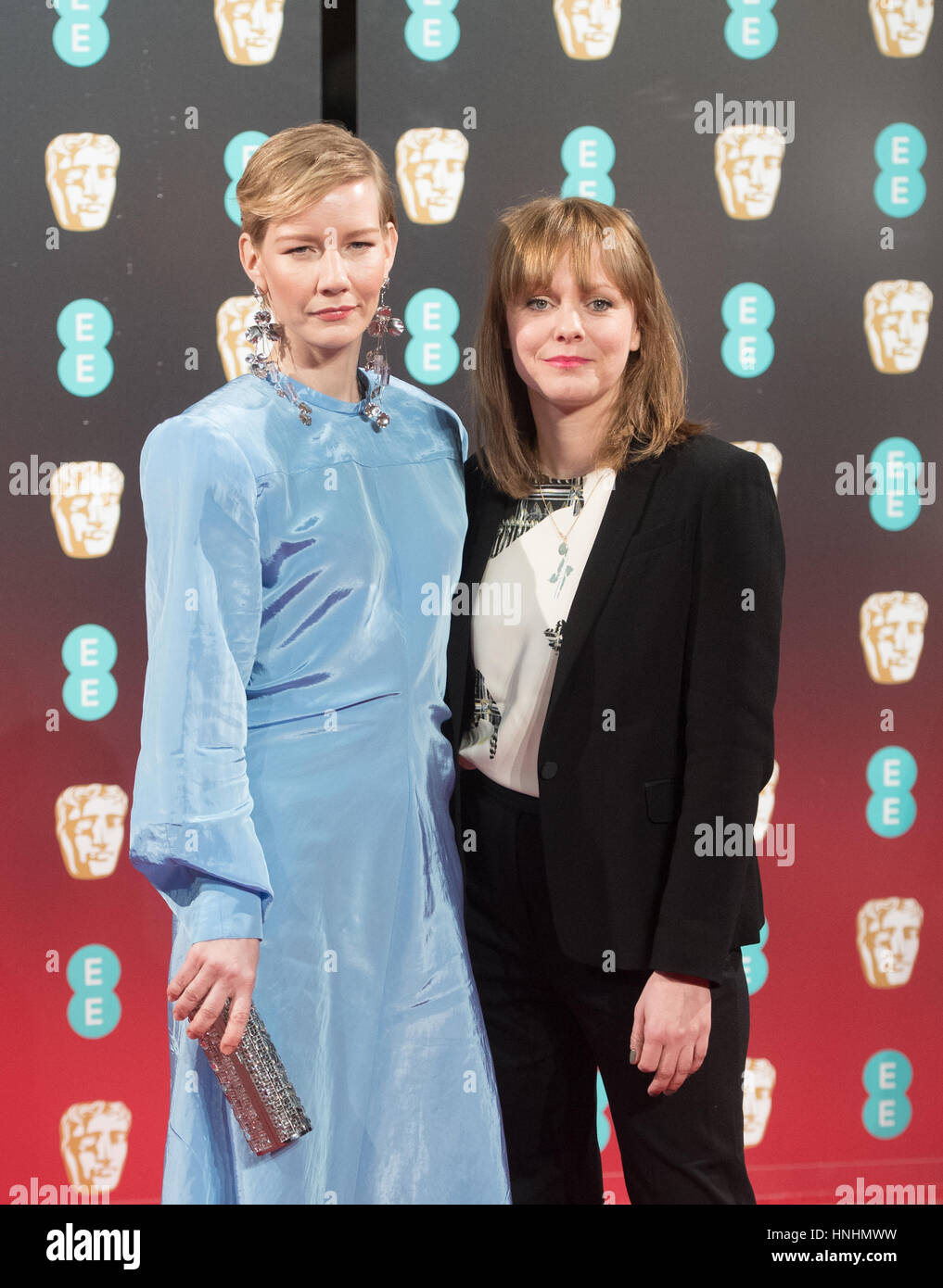 Actress Sandra Hueller (l) and director Maren Ade arrive at the EE ...