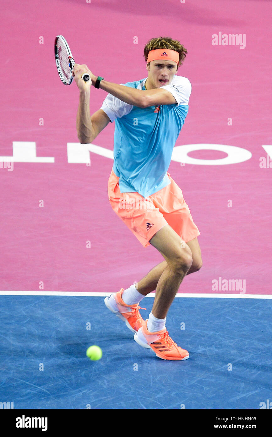 February 12th 2017, Montpellier, France; Open de Sud tennis tournament ...
