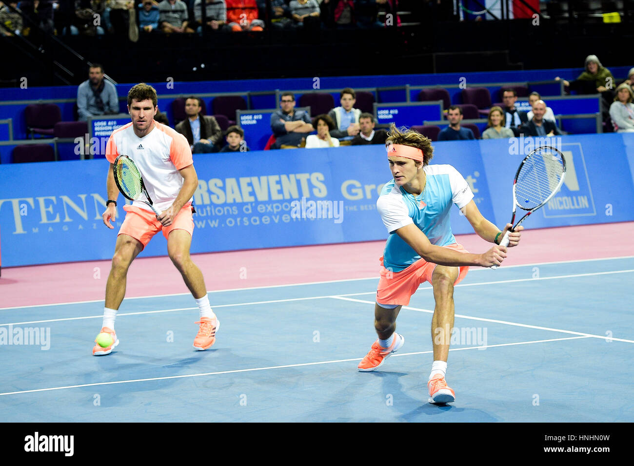 February 12th 2017, Montpellier, France; Open de Sud tennis tournament ...