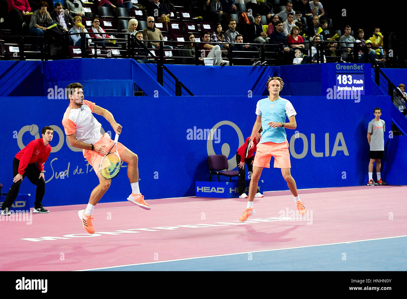 February 12th 2017, Montpellier, France; Open de Sud tennis tournament ...