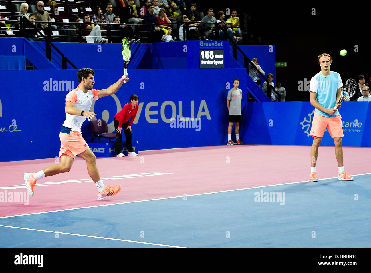 February 12th 2017, Montpellier, France; Open de Sud tennis tournament ...