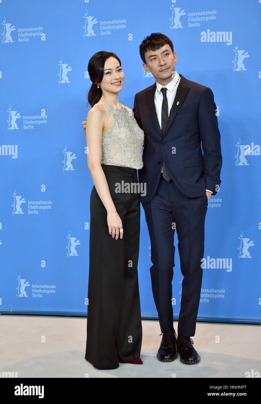 Actors Yao Yiti and Chang Chen, photographed during the photo call for ...