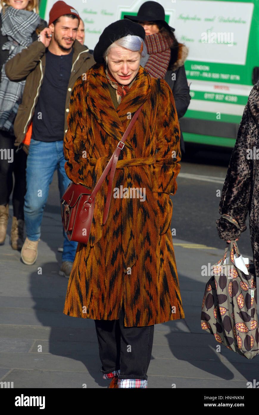 London, UK. 13th Feb, 2017. UK Weather. Cold clear day in Trafalgar ...