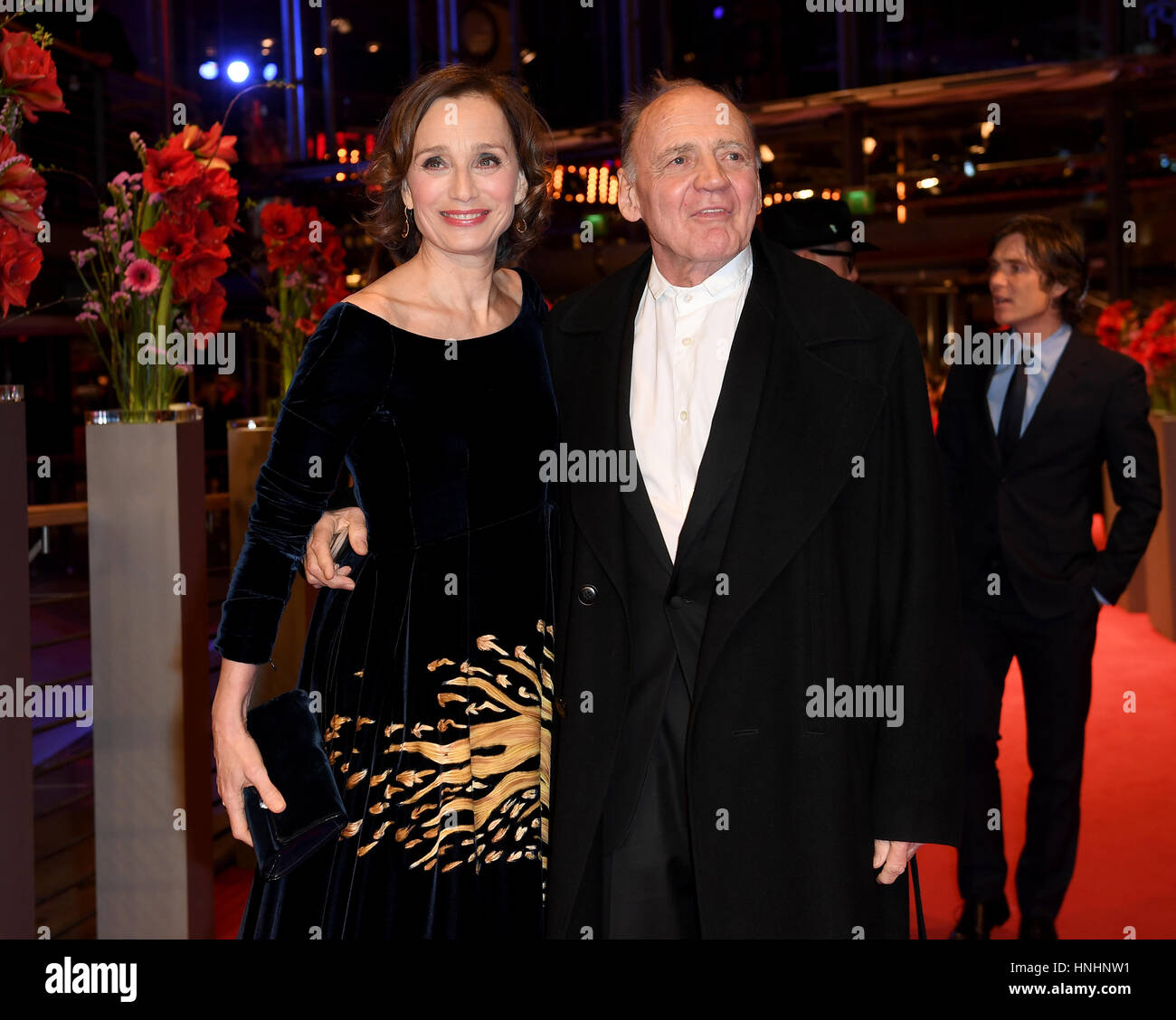 Berlin, Germany. 13th Feb, 2017. Actors Kristin Scott Thomas and Bruno ...
