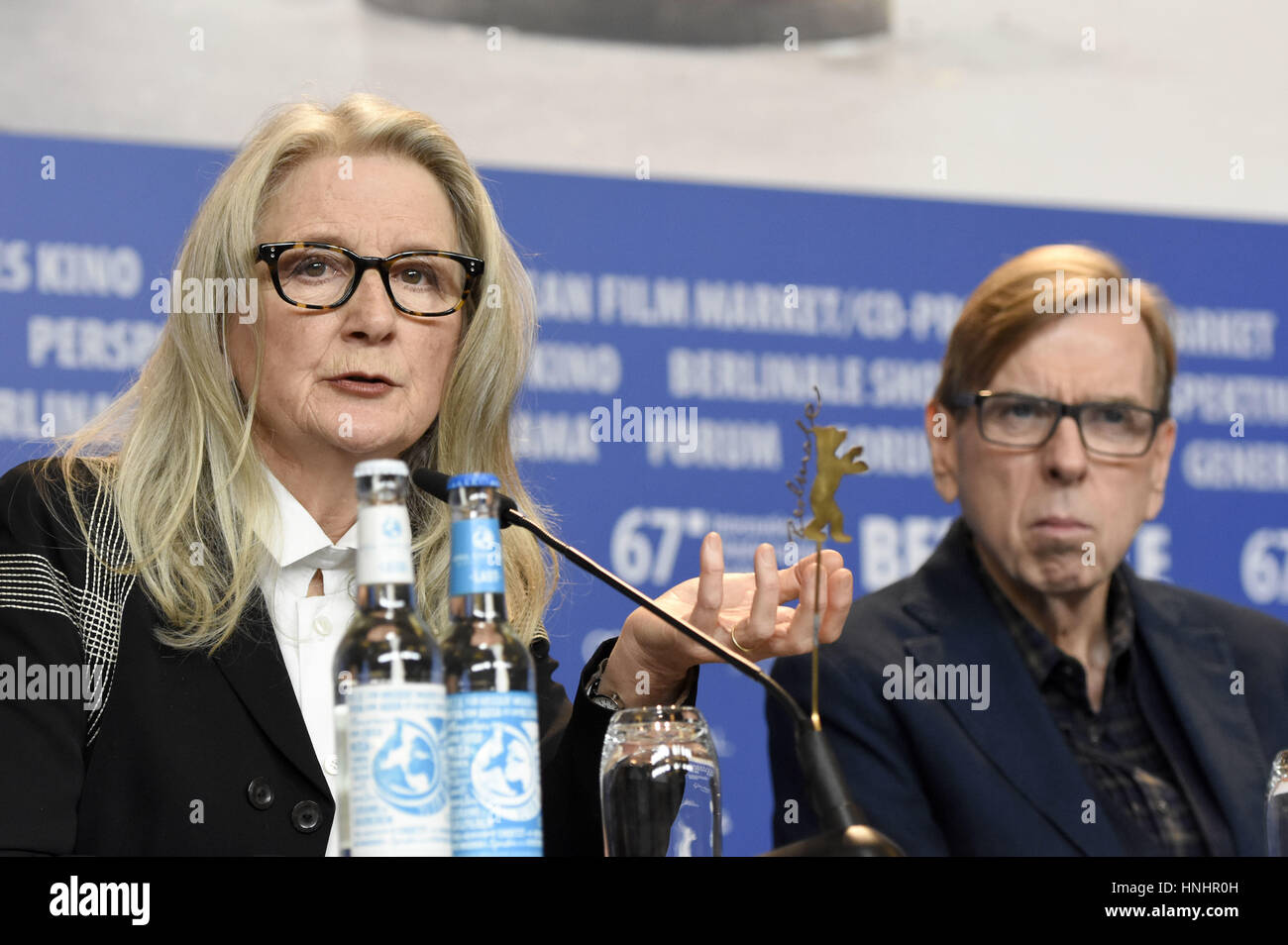 Berlin, Germany. 13th Feb, 2017. Sally Potter and Timothy Spall during ...