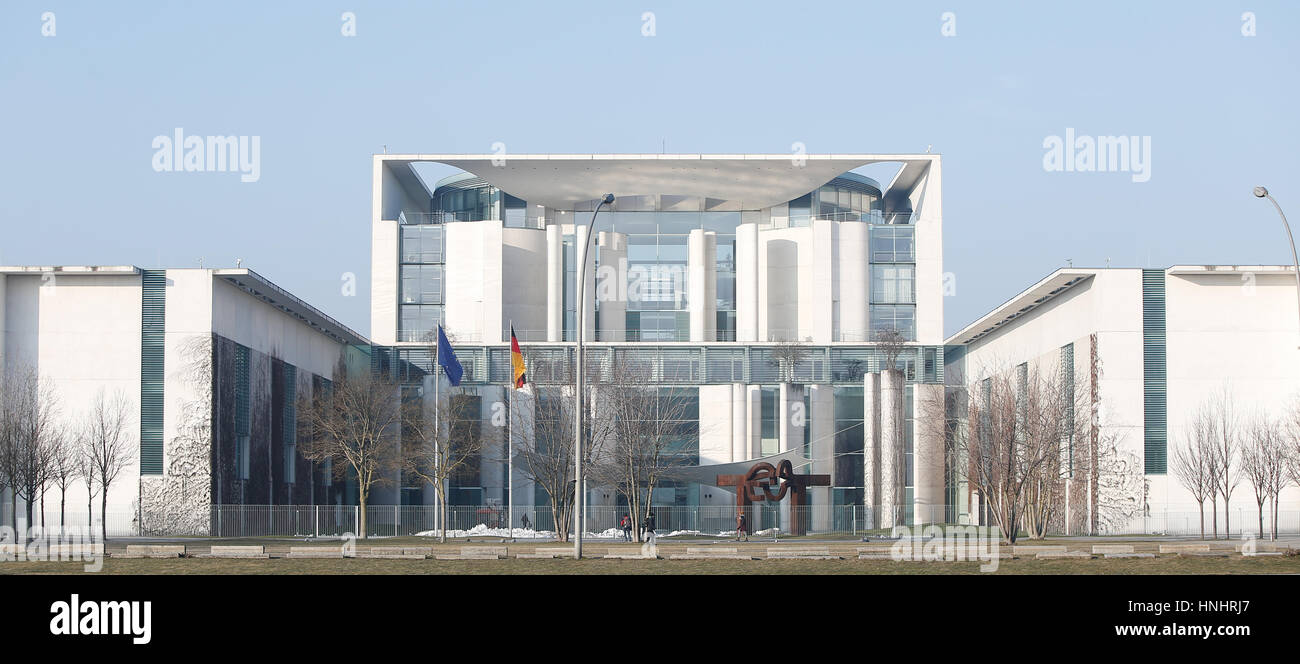 Berlin, Germany. 13th Feb, 2017. The Bundeskanzleramt, the building ...