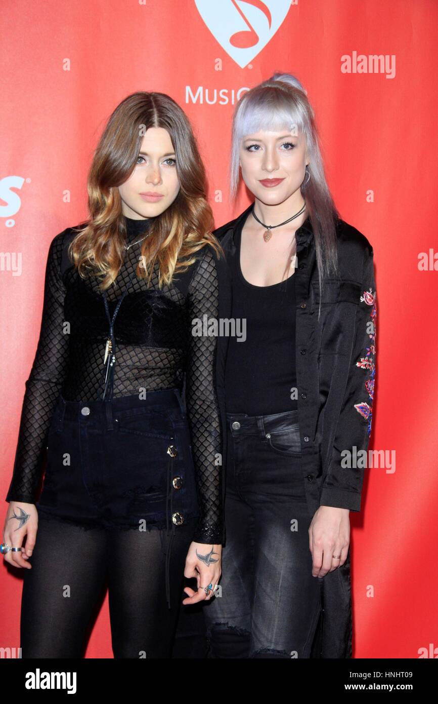 Los Angeles, CA, USA. 10th Feb, 2017. Larkin Poe, Rebecca Lovell, Megan ...