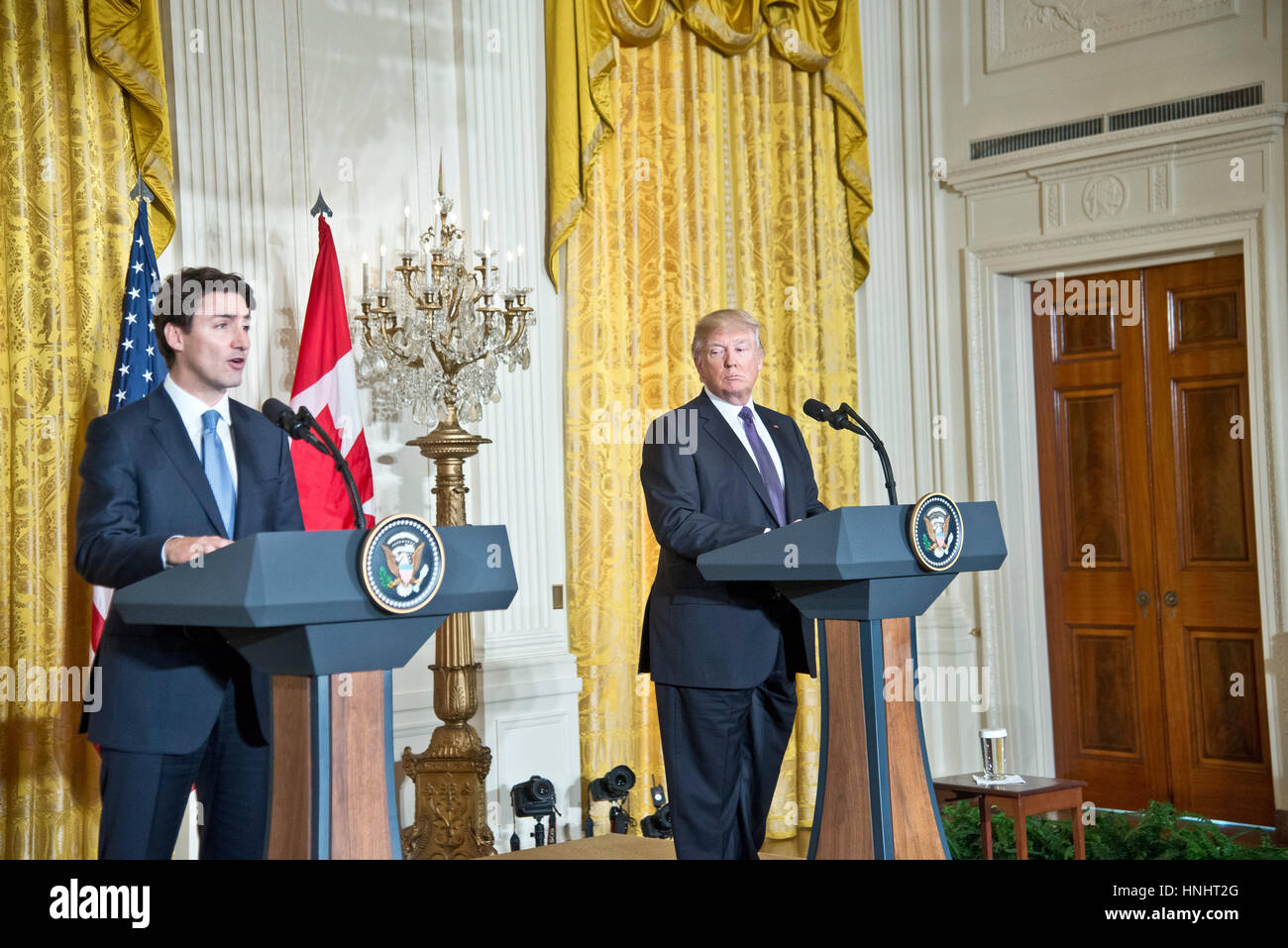 February 24, 2016, Washington DC, USA: Prime Minister Justin Trudeau ...