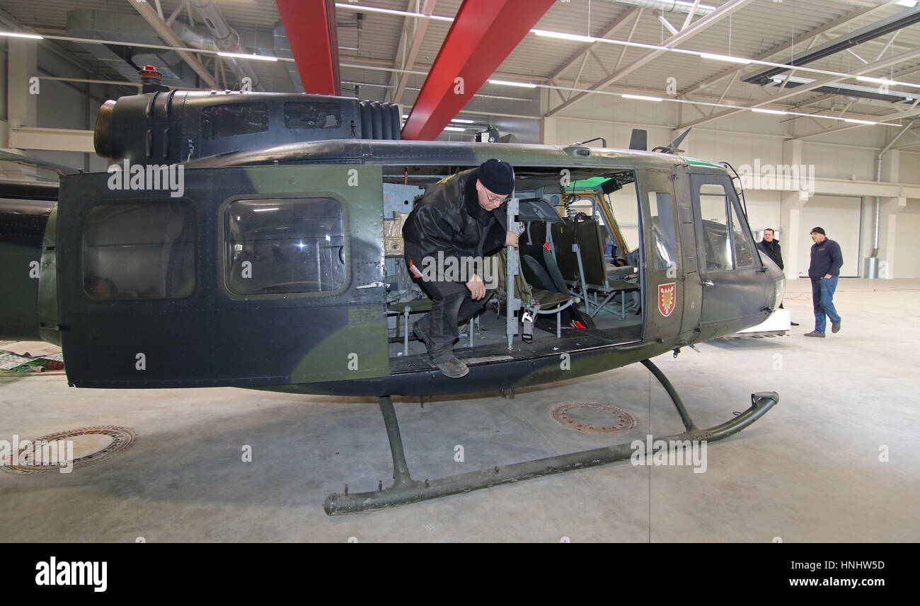 Wernigerode, Germany. 13th Feb, 2017. A Bell UH-1D helicopter of the ...