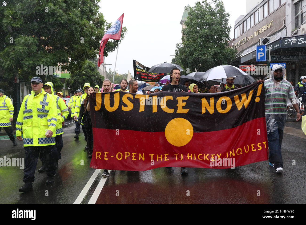 Sydney, Australia. 14 February 2017. Supporters assembled in Redfern ...