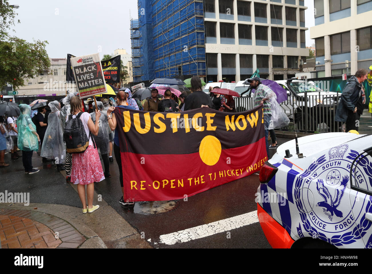 Sydney, Australia. 14 February 2017. Supporters assembled in Redfern ...