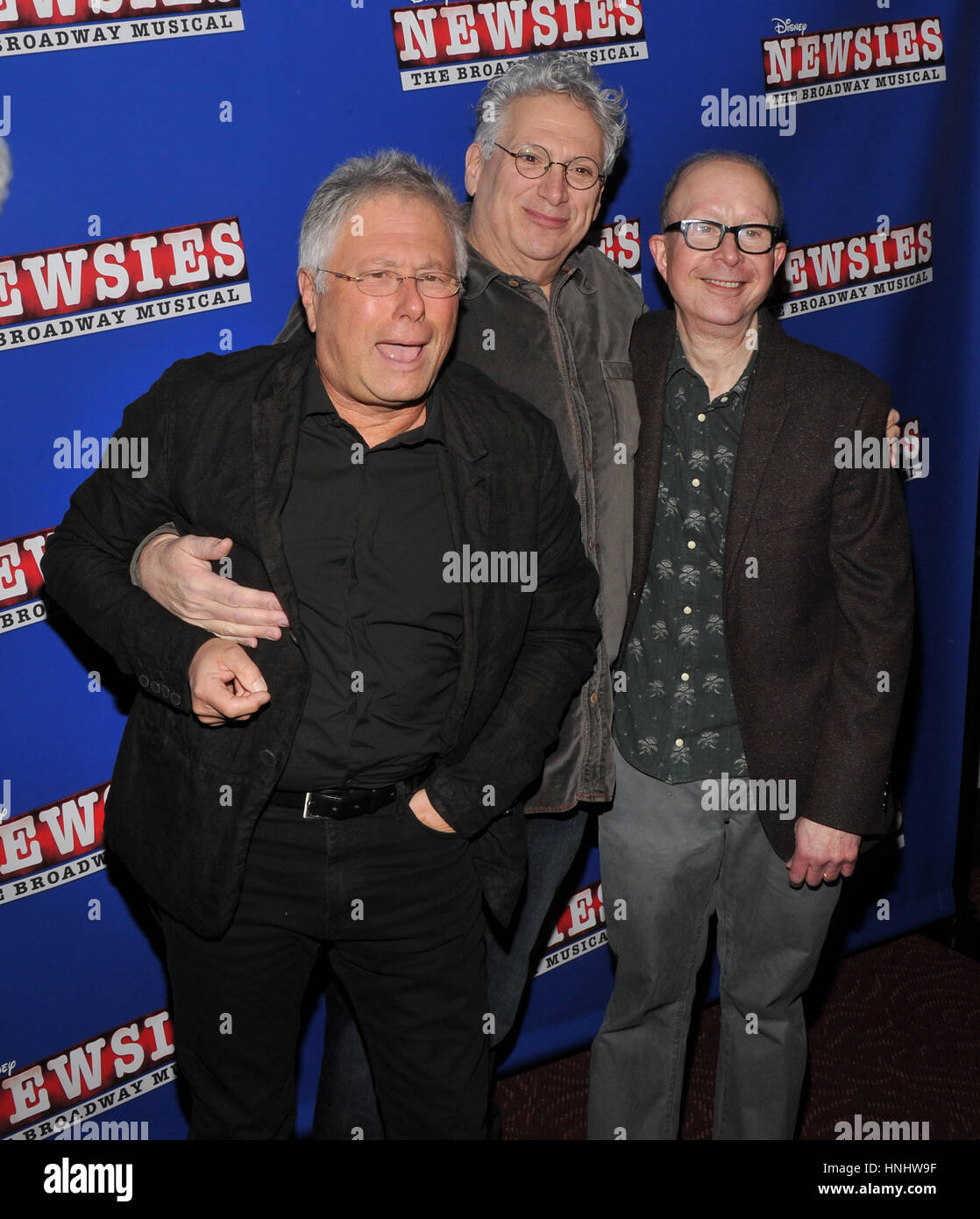 NEW YORK, NY - NOVEMBER 21: Alan Menken, Harvey Fierstein, Jack Feldman ...
