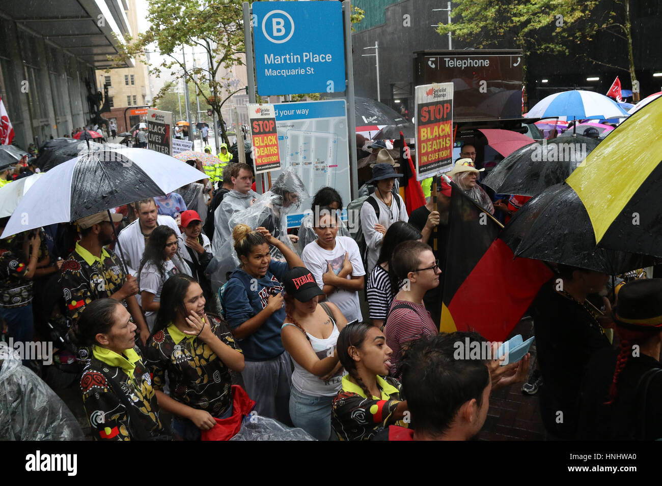 Sydney, Australia. 14 February 2017. Supporters assembled in Redfern ...